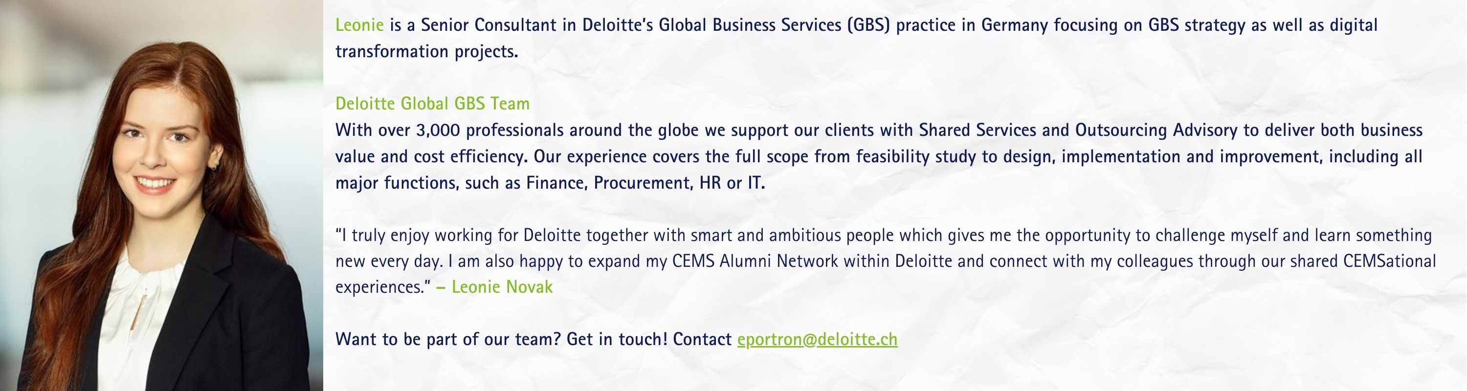 Get to know Deloitte better – let’s connect at the CEMS Career Forum in ...